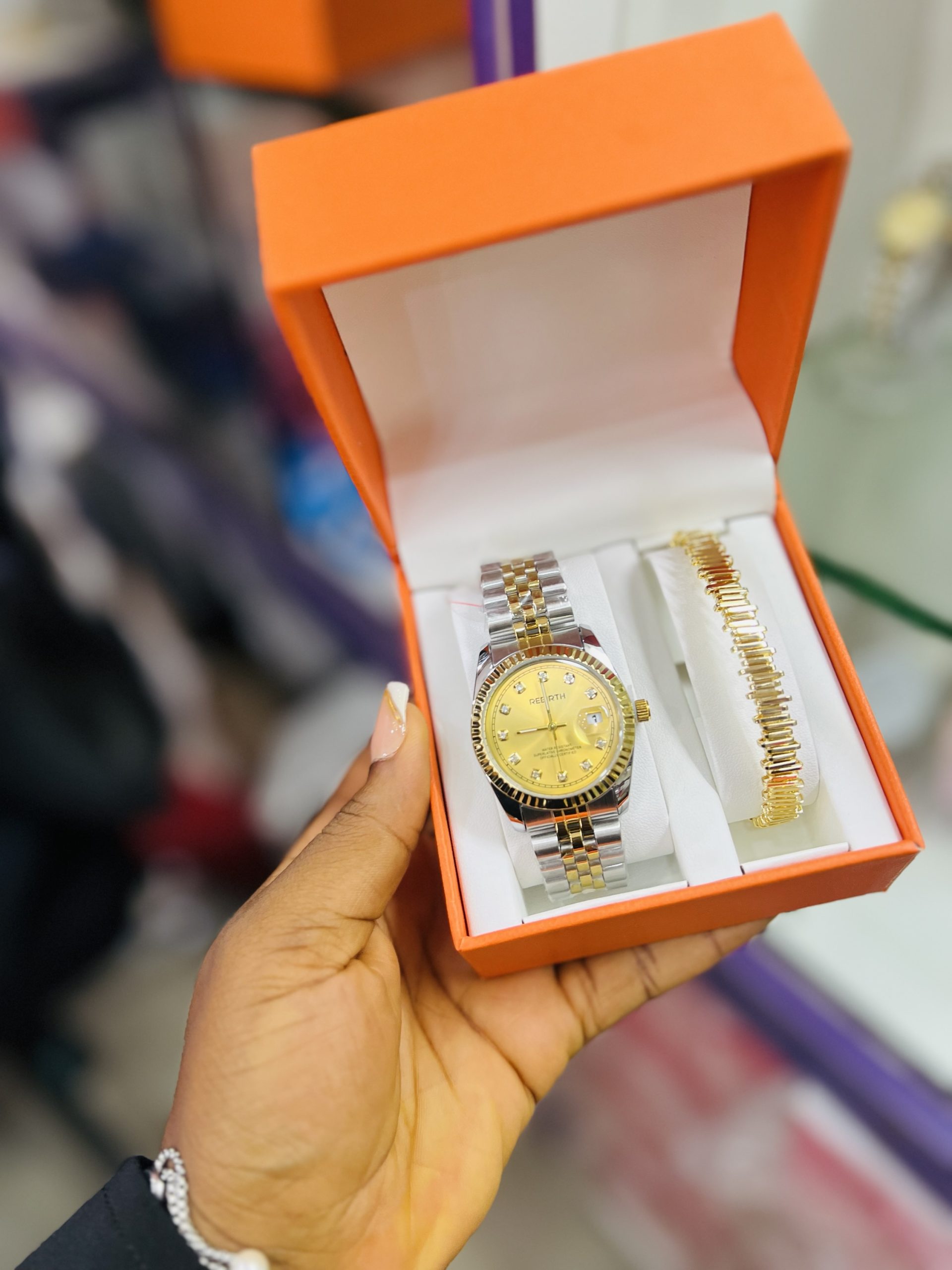 Rebirth gold combo with box – Gold Diggers Jewelries